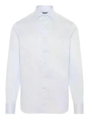 Canali Poplin Shirt - Blue