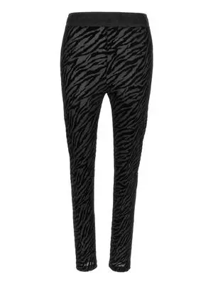 Versace Zebra-print Leggings - Black