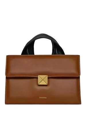 Nanushka Logo-stamp Tote Bag - Brown