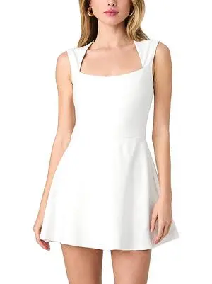 French Connection Lula Ponte Skater Dress - Summer White