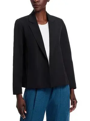 EILEEN FISHER Stretch Twill Open Front Blazer
