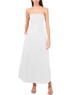 1.State Strapless Smocking Panel Dress - Ultra White