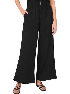 1.State Wide-leg Casual Pants - Rich Black
