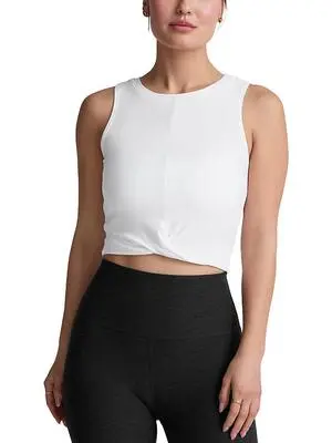 Beyond Yoga Featherweight Cropped Tank - Cloud White