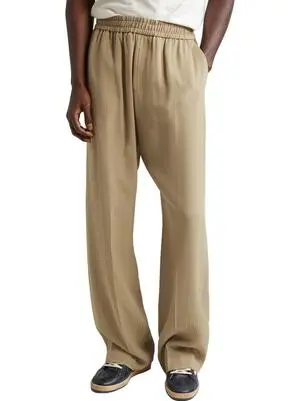 GOLDEN GOOSE Journey Ivan Pinstripe Wide Leg Pants - Travertine