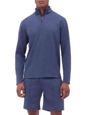 Bugatchi Bugatchi Quarter Zip Performance Pullover Navy