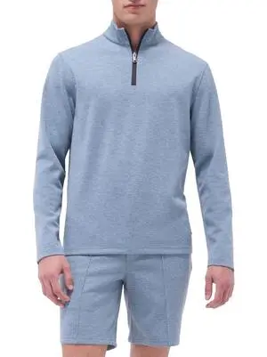 Bugatchi Bugatchi Quarter Zip Performance Pullover Shark