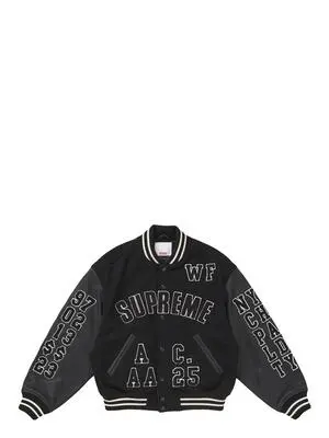 Supreme Praises Varsity Jacket - Black