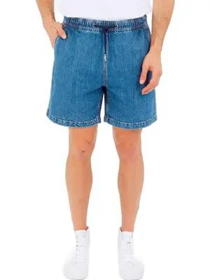 Guess Drawstring Denim Shorts - Blue