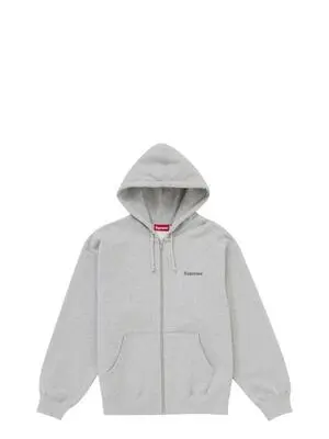 Supreme Crest Zip Up Hooded Sweatshirt - Heather Grey
