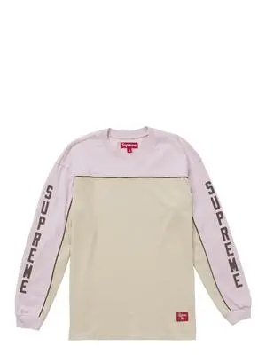 Supreme Paneled Piping Long Sleeve Top - Pink