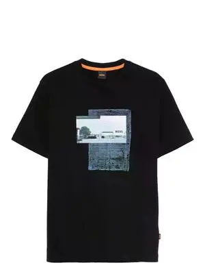 BOSS Cotton Jersey T-shirt - Black