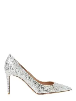 SCAROSSO 90mm Leather Pumps - White