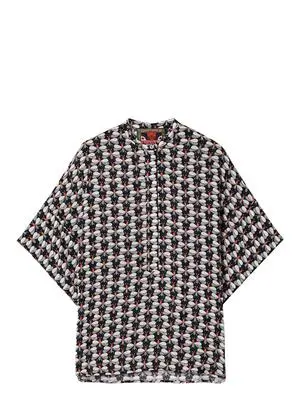 La DoubleJ Mother Estelle Printed Crepe Blouse - Black