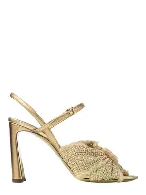 JIMMY CHOO Annika 95mm Sandals - Gold
