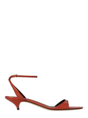THE ROW Vika Leather Sandals - Red