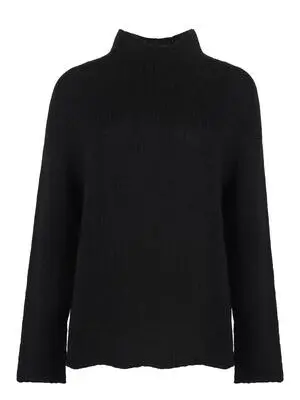 THE (ALPHABET) Cashmere Turtleneck Sweater - Black