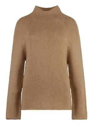 THE (ALPHABET) Cashmere Turtleneck Sweater Brown