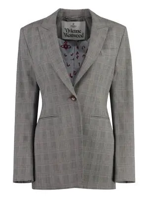 VIVIENNE WESTWOOD Prince Of Wales Checked Jacket - Grey