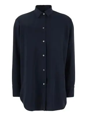 PLAIN Shirt With Classic Collar - Blue