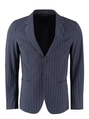 THE (ALPHABET) Name Single-breasted Two-button Jacket - Blue