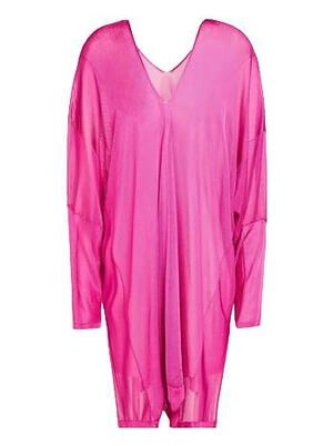 Liviana Conti Knitted V-neck 3/4 Sleeve Sweater - Fuchsia