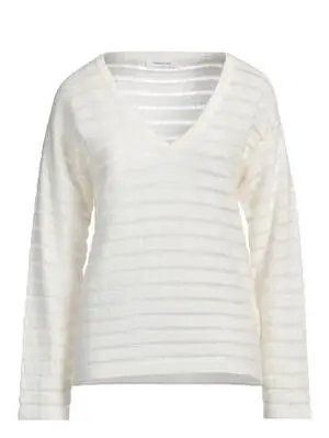 Fabiana Filippi Sweater In Alpaca Wool And Cotton - White