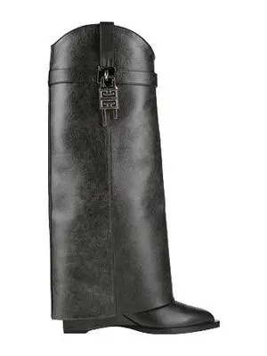 Givenchy Pointed Toe Wedge Heel Boots - Grey