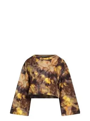 DONDUP Cotton Tie-dyed Sweatshirt - Yellow