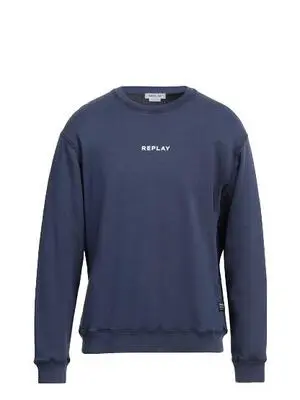 REPLAY Organic Cotton Crewneck Sweatshirt - Navy