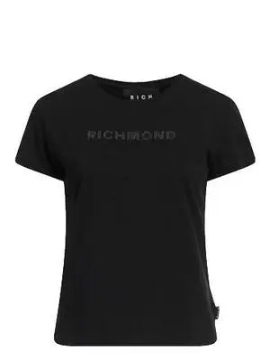 John Richmond T-shirt With Appliqués - Black