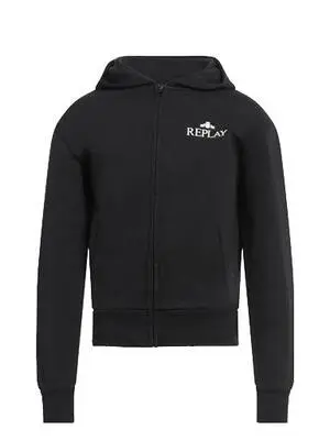 REPLAY Cotton Fleece Sweatshirt - Black