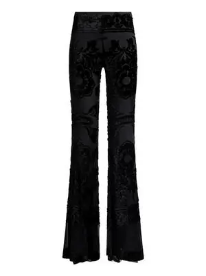 Etro Floral Flared Trousers - Black