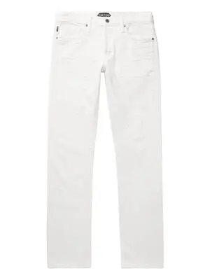 TOM FORD Slim-fit Straight-leg Selvedge Jeans - Neutrals