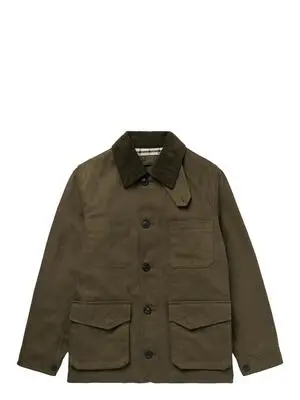 Purdey Cotton-canvas Field Jacket With Corduroy Trim - Green