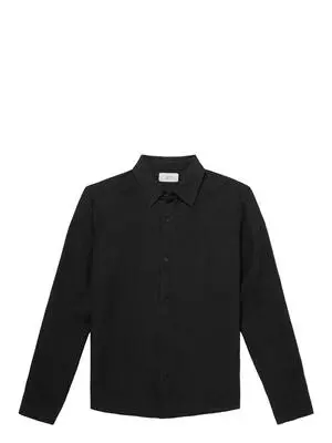 Mr P. Garment-dyed Linen Shirt - Black
