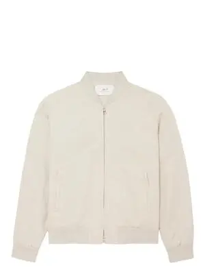Mr P. Linen And Cotton-blend Bomber Jacket - Neutrals