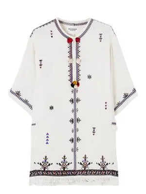 MARANT ETOILE Kressy Embroidered Tunic - Ecru