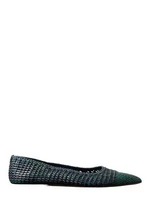 Gabriela Hearst Aurora Woven Leather Ballet Flats - Blue