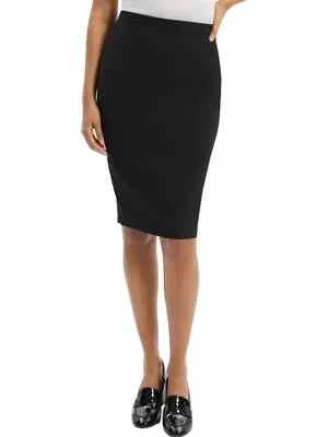 Theory Theory Trace Slim Fit Stretch Wool Skirt Black