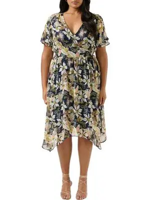 ESTELLE Wilsons Flutter Sleeve Cocktail Dress - Print