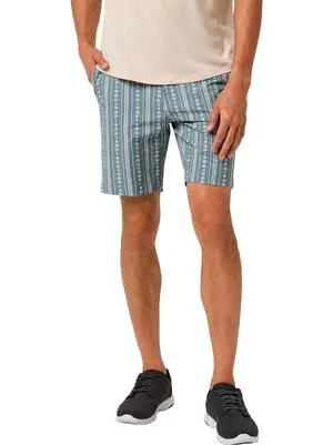 Travis Mathew Print Tech Chino Shorts - Captains Blue