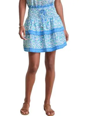 Vineyard Vines Floral Smocked Waist Tiered Skirt - F Print Marsh/ Sb