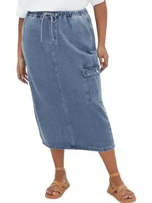 CITY CHIC City Chic Alexis Denim Skirt