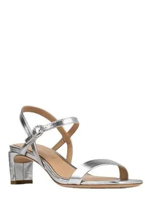 DONALD PLINER Block Heel Sandal - Silver