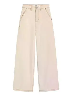 Ami Wide-leg Jeans - Neutrals