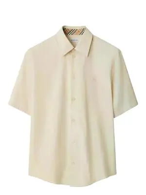 Burberry Logo-embroidered Shirt - Neutrals