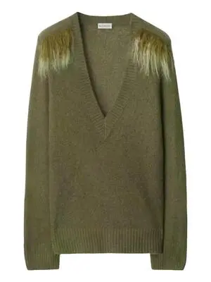 BURBERRY Burberry Shearling-Trim Jumper