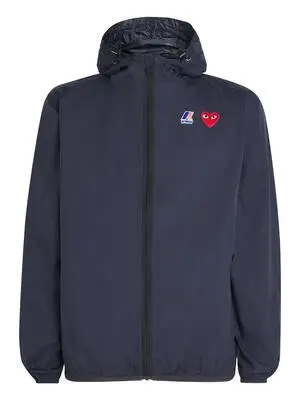 Play Comme Des Garcon Comme Des Garçons Play X K-Way Water-Resistant Jacket Navy