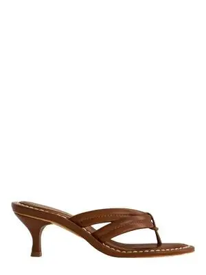 Bernardo Bernardo1946 Footwear Miami 55 Kitten Heel Sandal - Saddle